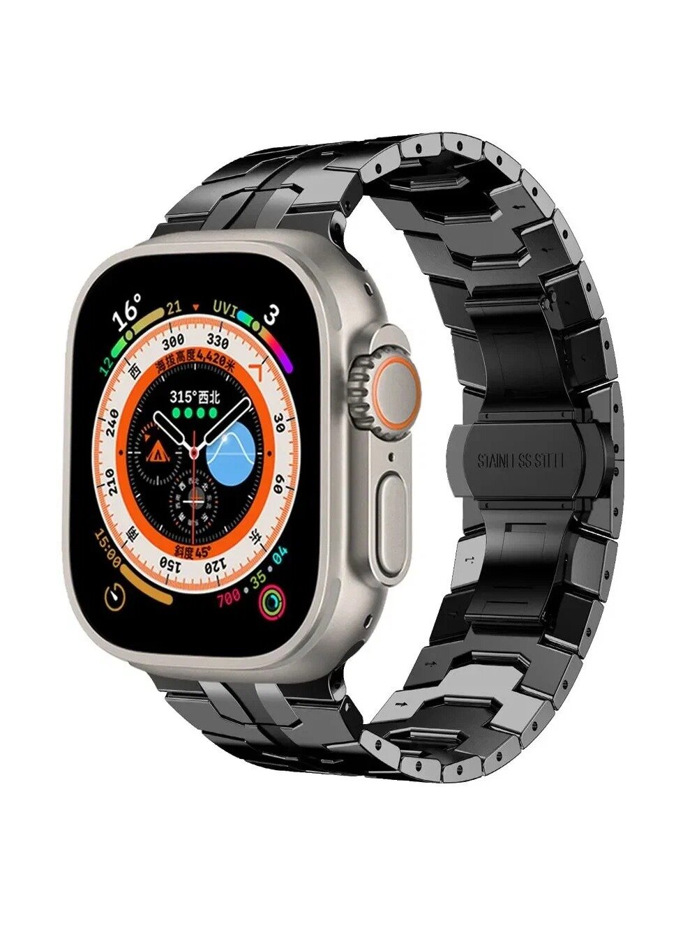 Подходит для ремешка из нержавеющей стали Apple Iwatch8 Iwatch8 Iron Man, металлического ремешка Apple Watch9 Ultra
