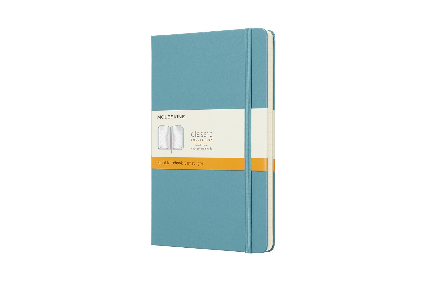 Записная книжка Moleskine Classic (в линейку), Large (13х21см), голубая
