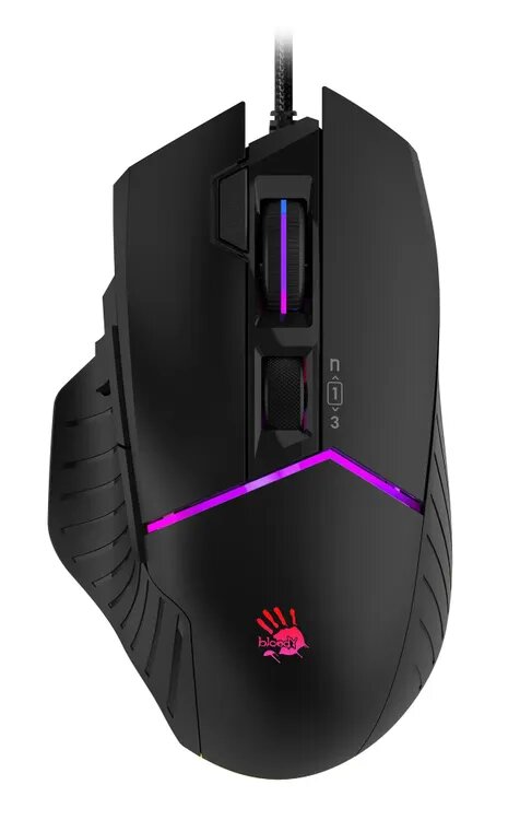 Мышь проводная A4TECH Bloody W95 Max, игровая, оптическая, USB, 12000dpi, черный