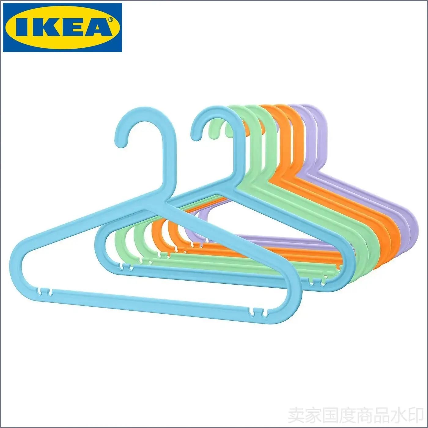 IKEA Вешалка плечики 34 см 8 шт пластик разноцветный