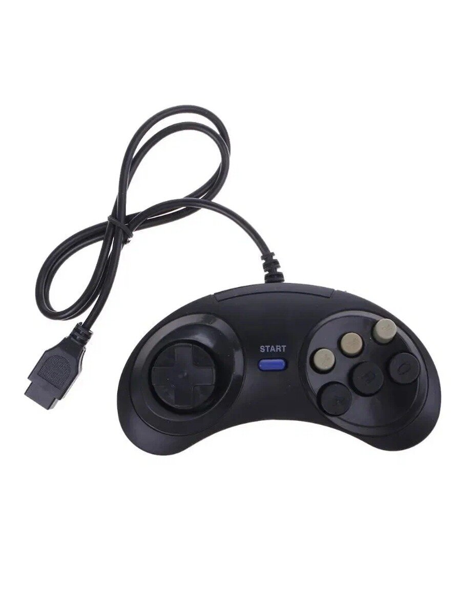 6-кнопочный геймпад для Sega Mega Drive, Цвет Черный, Размеры, мм 4