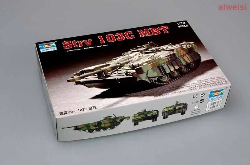 Trumpeter 1/72 07298 Шведский ОБТ Strv 103C Танки