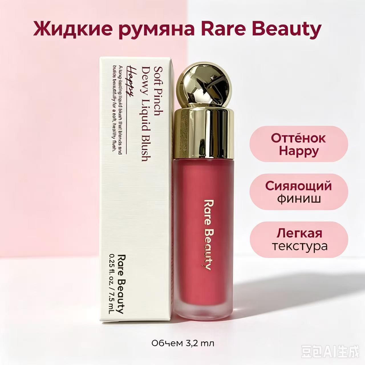 Rare Beauty Жидкие румяна Soft Pinch Liquid Blush ( Grateful )Travel size 3,2 мл