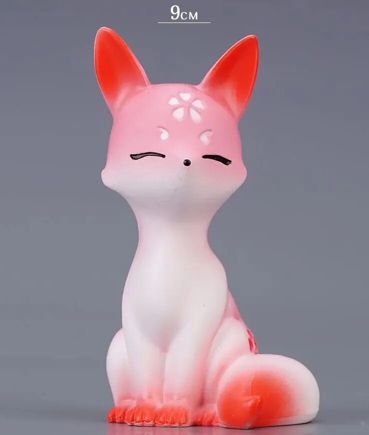 Фигурка Геншин Импакт лиса Яэ Мико / Genshin Impact fox Yae Miko sitting (9см, пакет)