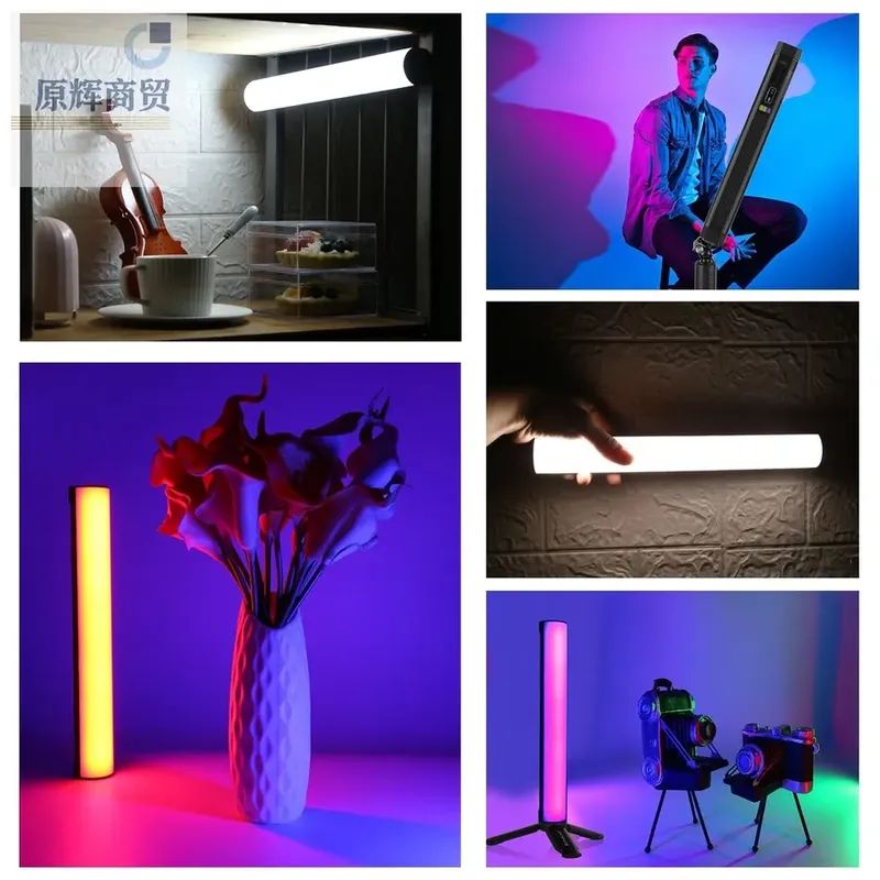 PULUZ PU4139 Портативная RGB световая палочка 32 см магнитная светодиодная трубка