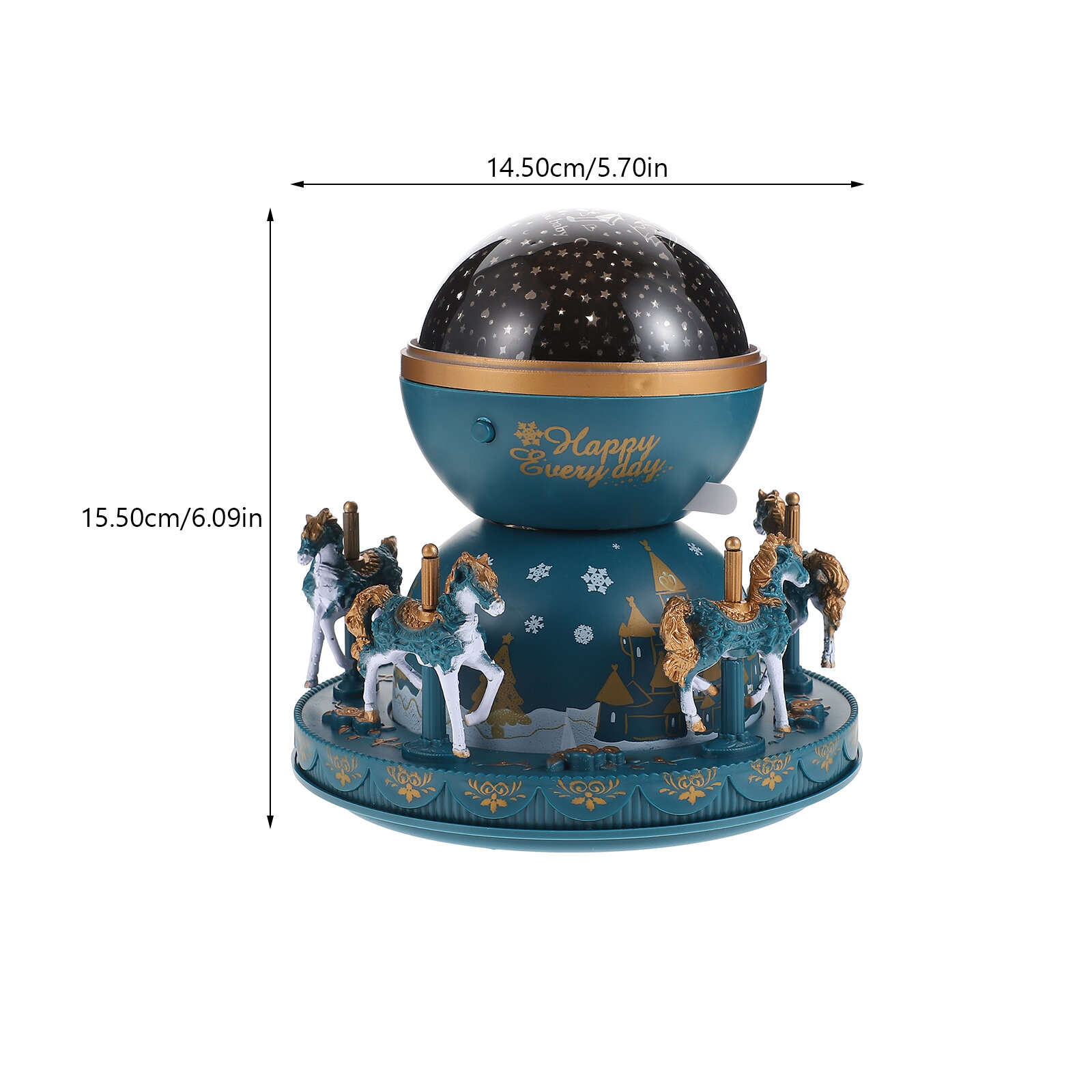 Музыкальная Коробка Карусель С Проекцией Света 15.5X14.5X14.5CM