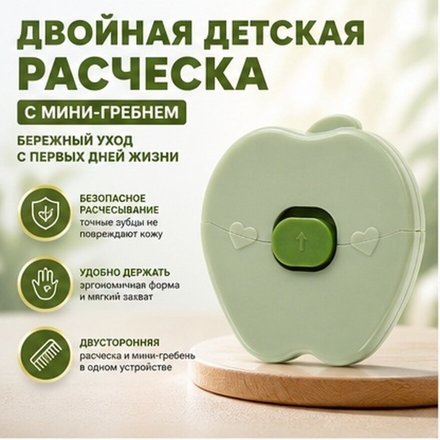 Набор Для Ухода За Волосами Малыша С Двусторонней Щёткой И Расчёской Для Новобранцев 7 50X7 00X1 20Cm