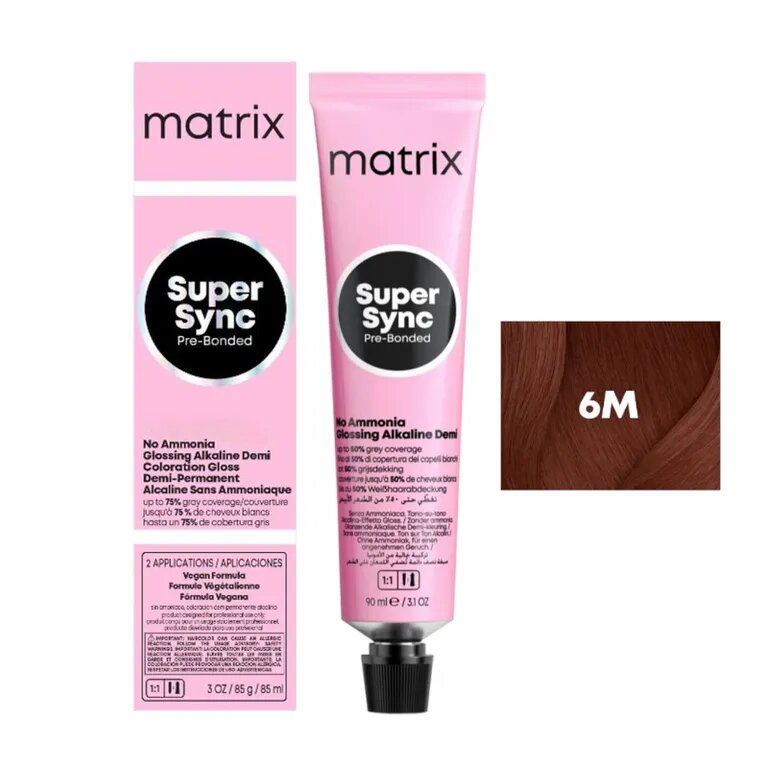 Matrix Краска для волос Super Sync Pre-Bonded 6M 90 мл 90 мл