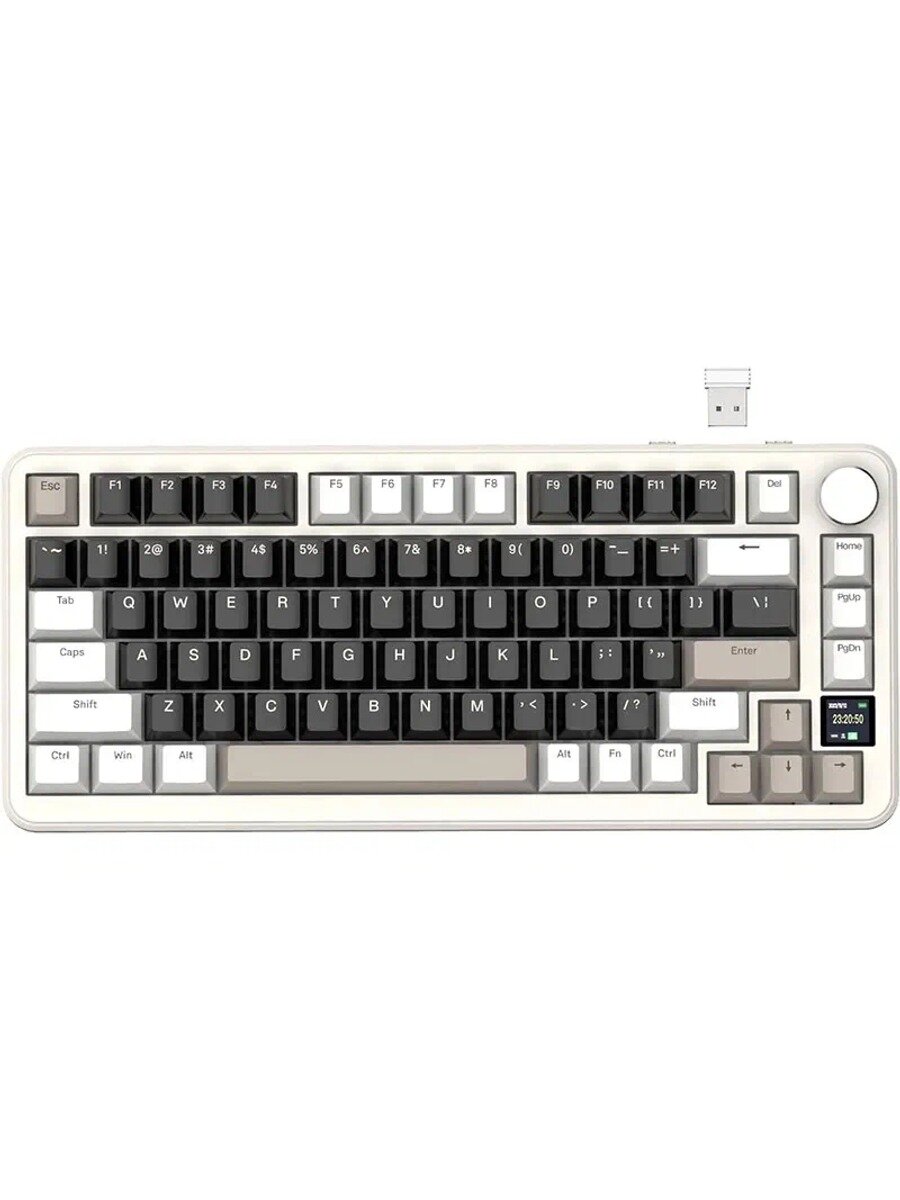 ATTACK SHARK Игровая клавиатура беспроводная ATTACK SHARK X85 PRO, Английская раскладка, кремовый