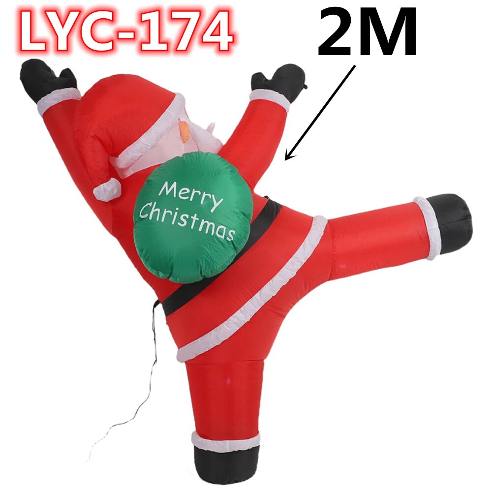 Надувной Санта-Клаус, 2м/3м, с подсветкой US PLUG, LYC-174-2M