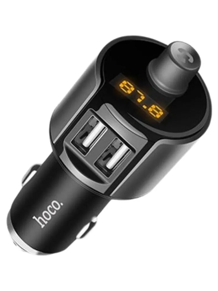 Автомобильное зарядное устройство HOCO E19 2.4A/ Интеллектуальный автомобильный беспроводной FM-передатчик(модулятор, передатчик) bluetooth 4.2
