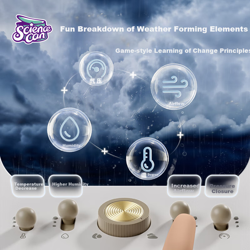Погодная станция для детей 5-12 лет с 8 режимами и картами метеорологии Цвет：Погодная станция увлажнитель (8 режимов