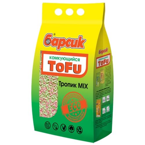 Барсик Tofu Mix / Наполнитель для кошачьего туалета Тропик комкующийся, 4,54 л