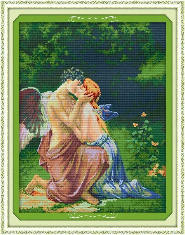 NKFвышивка крестом наборы, Схема на 14CT "Ангельский поцелуй",46*57CM
