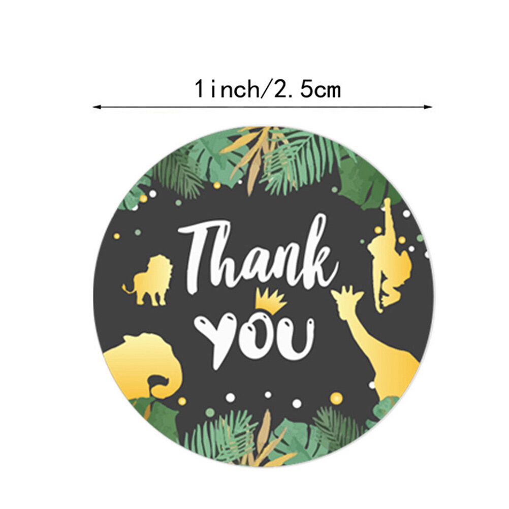3 Катушки/1500 Штук Стикеров Для Конвертов Самоклеящиеся Этикетки Благодарности 2.5X2.5X0.1Cm