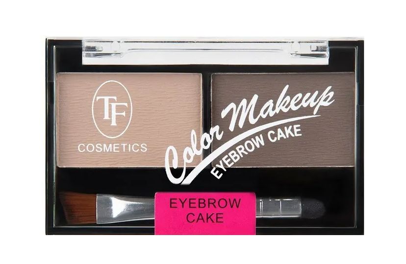 TF cosmetics Тени для бровей Color Makeup Eyebrow Cake, тон 02 Бежево-коричневые оттенки, 1 шт./
