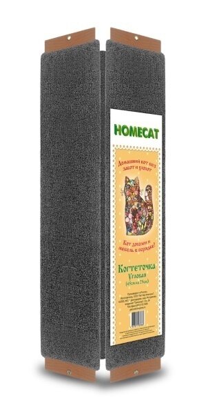 Homecat когтеточка с кошачьей мятой, угловая, 65х25 см