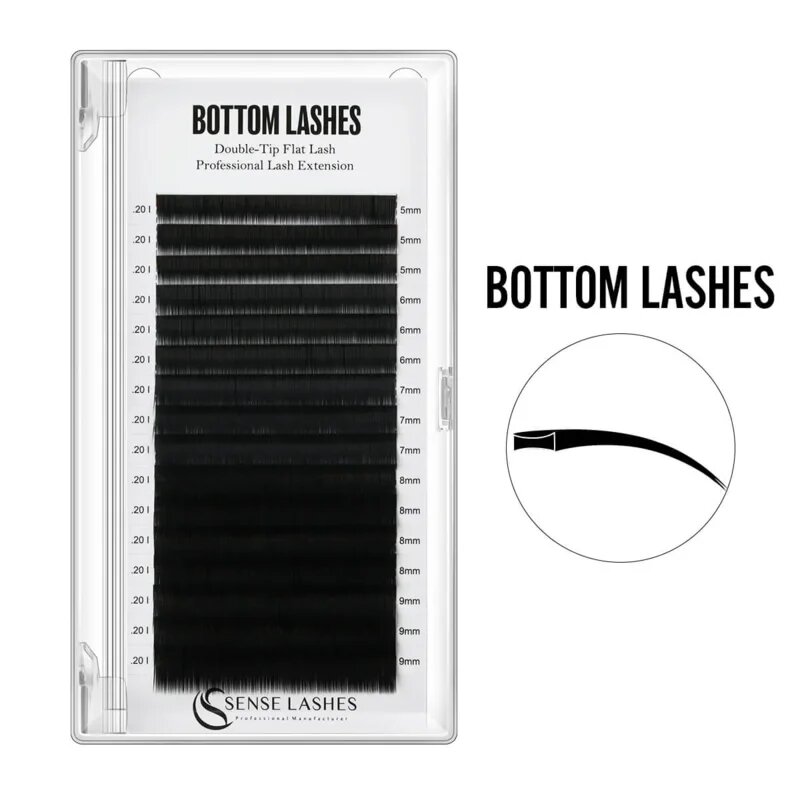 СENSE LASHES Двусторонние нижние ресницы I Curl 5-9 Mix