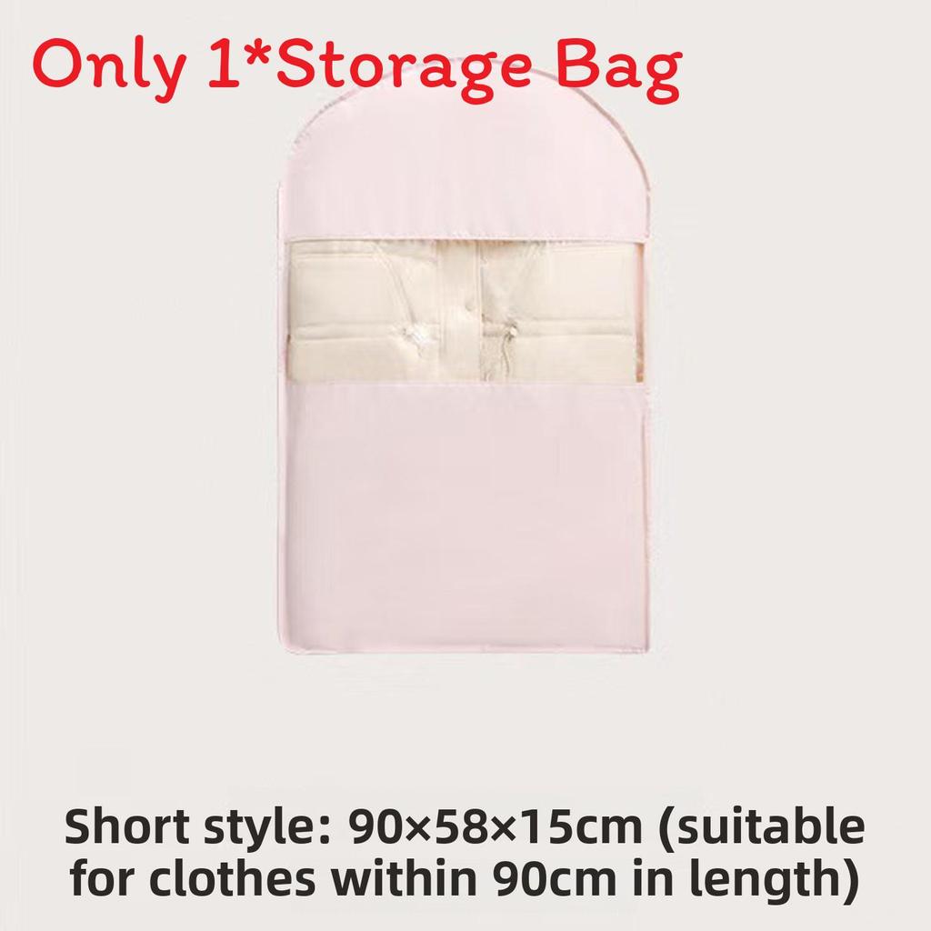Чехол для одежды clear garment dust protector for down coats with moisture resistance for home wardrobe organization pink 90x58x15cm