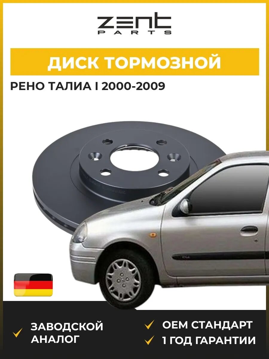 Диск тормозной Zentparts Z06312 Рено Талиа I Renault Thalia I 2000-2009