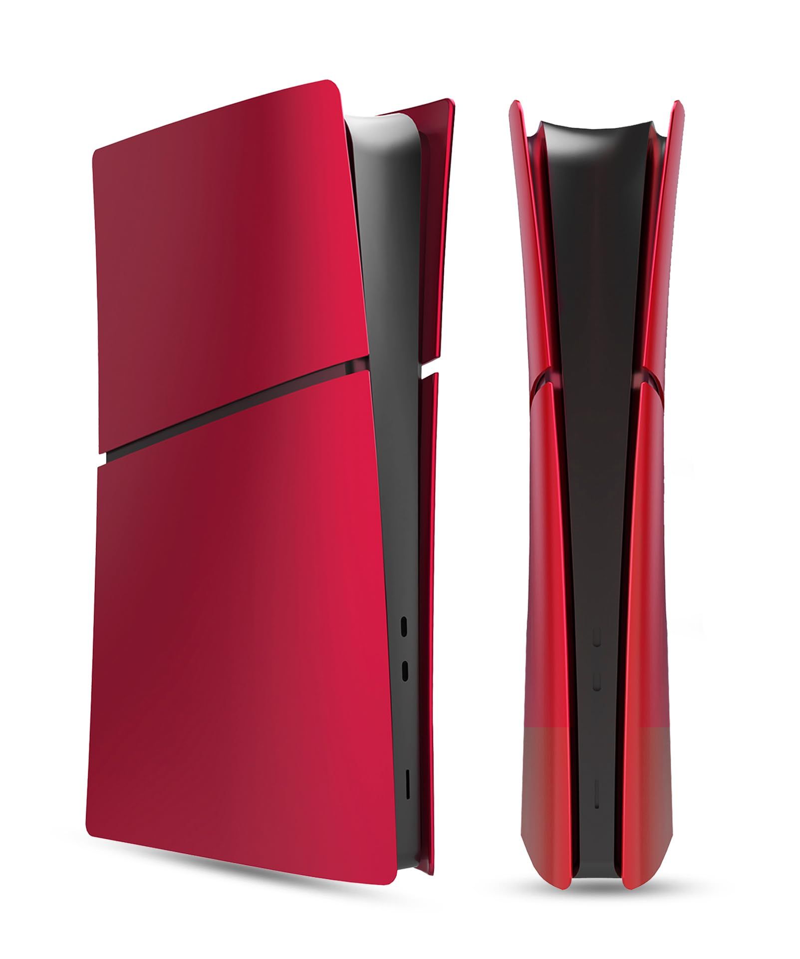 Защитные сменные боковые панели корпуса для Sony Playstation 5 PS5 Slim 1.0 Digital Edition панель Volcanic Red Красные