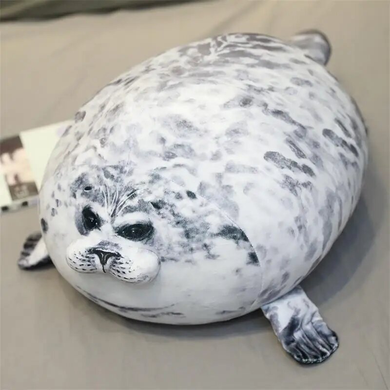 Плюшевый тюлень NIGELICA 30-80 см dark gray open eyes, 80cm