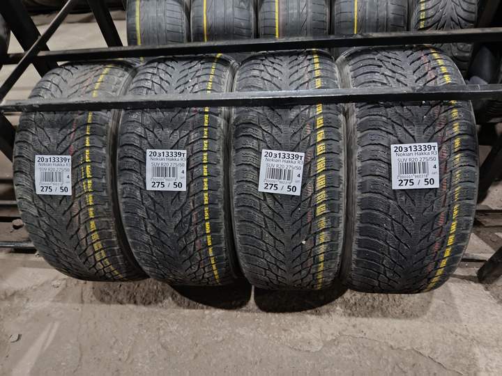 Комплект (4 шт) зимних БУ шин шипованные Nokian Tyres Hakkapeliitta R3 SUV 275/50 R20 40% износ