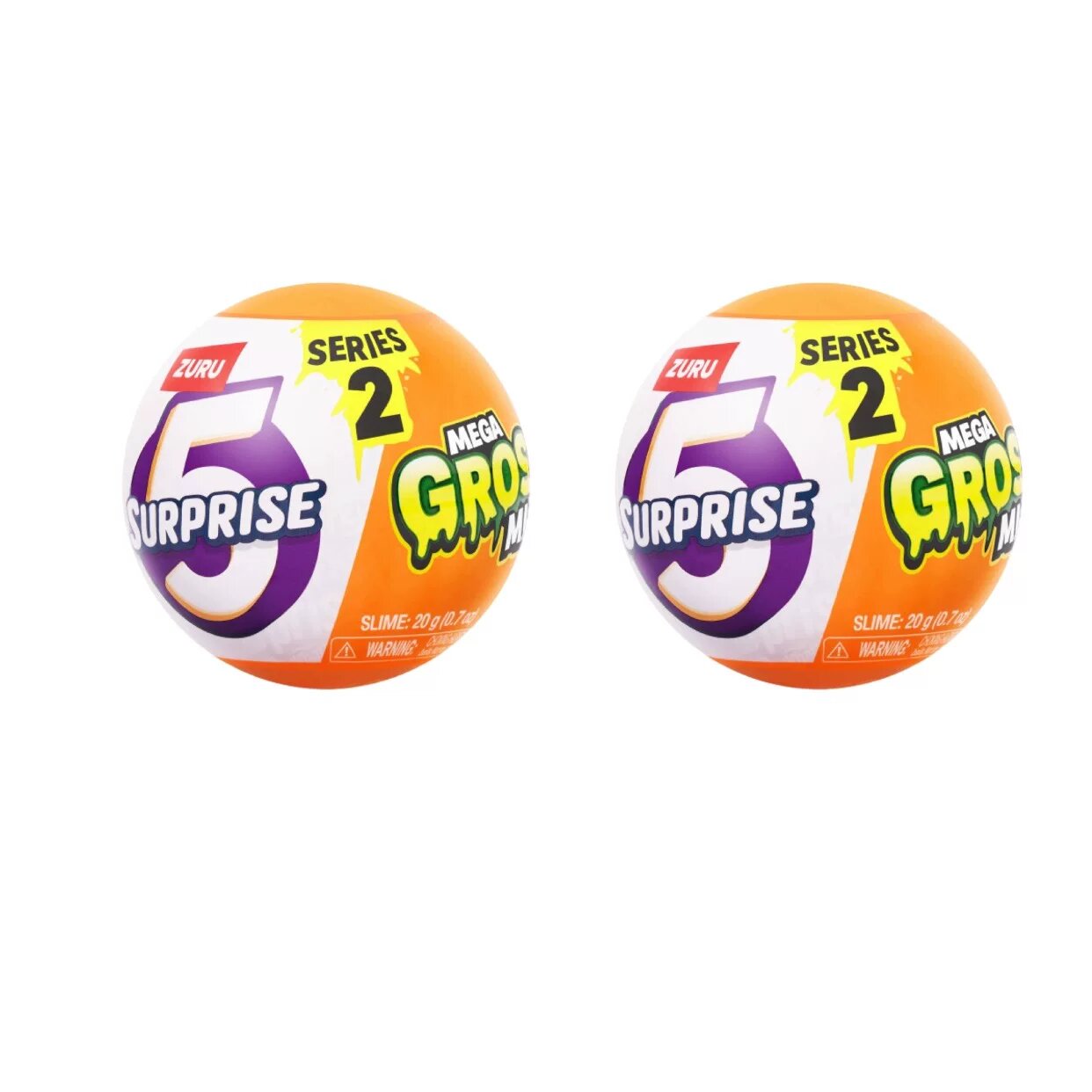ZURU 5x Surprise Prank Baby Ball 2-го поколения, силиконовый мини бокс-сюрприз, случайные 2 куклы, сенсорная игрушка