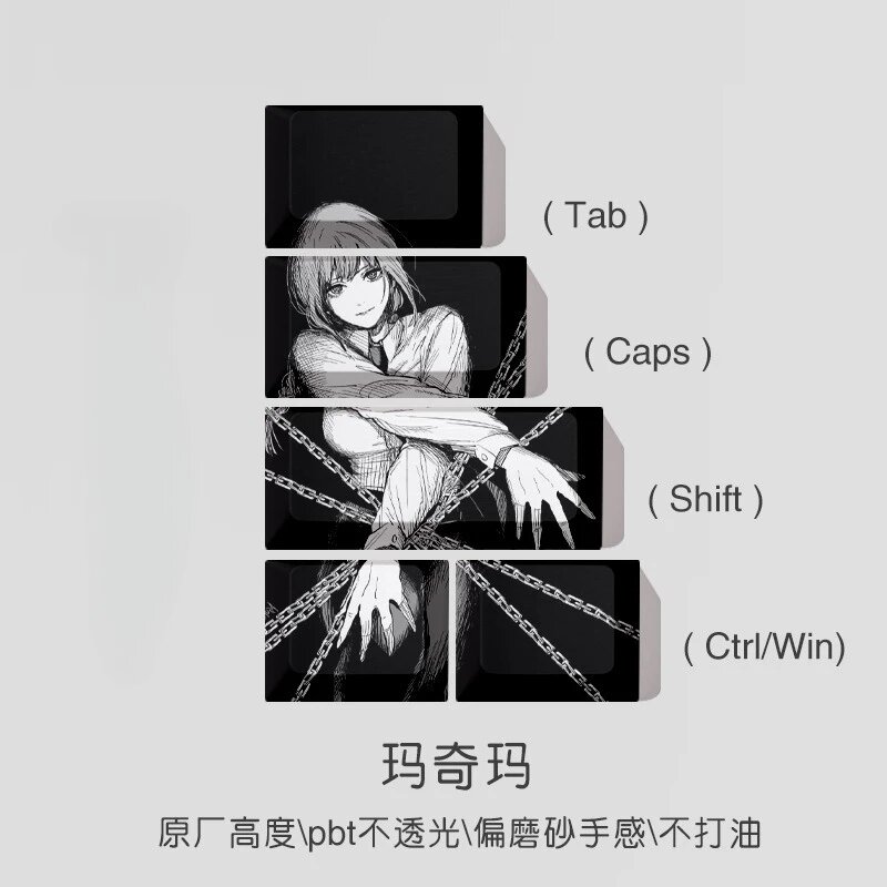 Makima Anime PBT Кейкапы 5 keys set-C