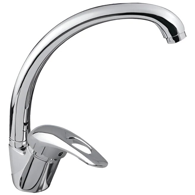 Смеситель для кухни Frap H02 F4102-B с поворотным изливом, хром, глянцевый, однорычажный, с керамическим картриджем