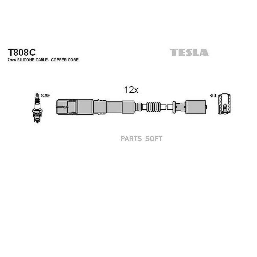 TESLA T808C к-кт проводов!\ MB W210/W220 2.4/2.8/3.2/3.5 M112 97>