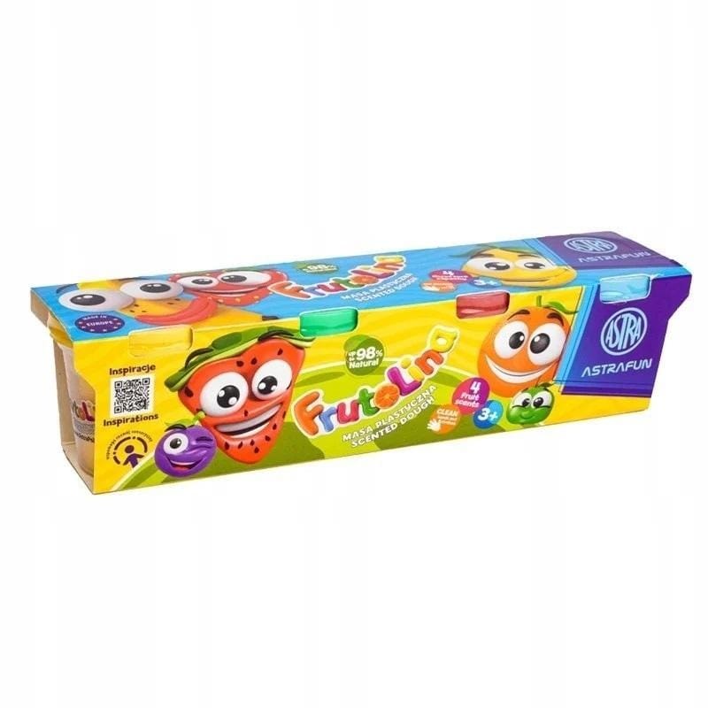 Пластилин Astra Frutolina, пластичная масса, 4 цвета по 100 г