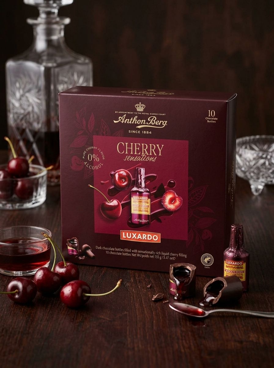 Подарочный набор шоколадных конфет Anthon Berg Luxardo Sensations с вишневым сиропом 155г