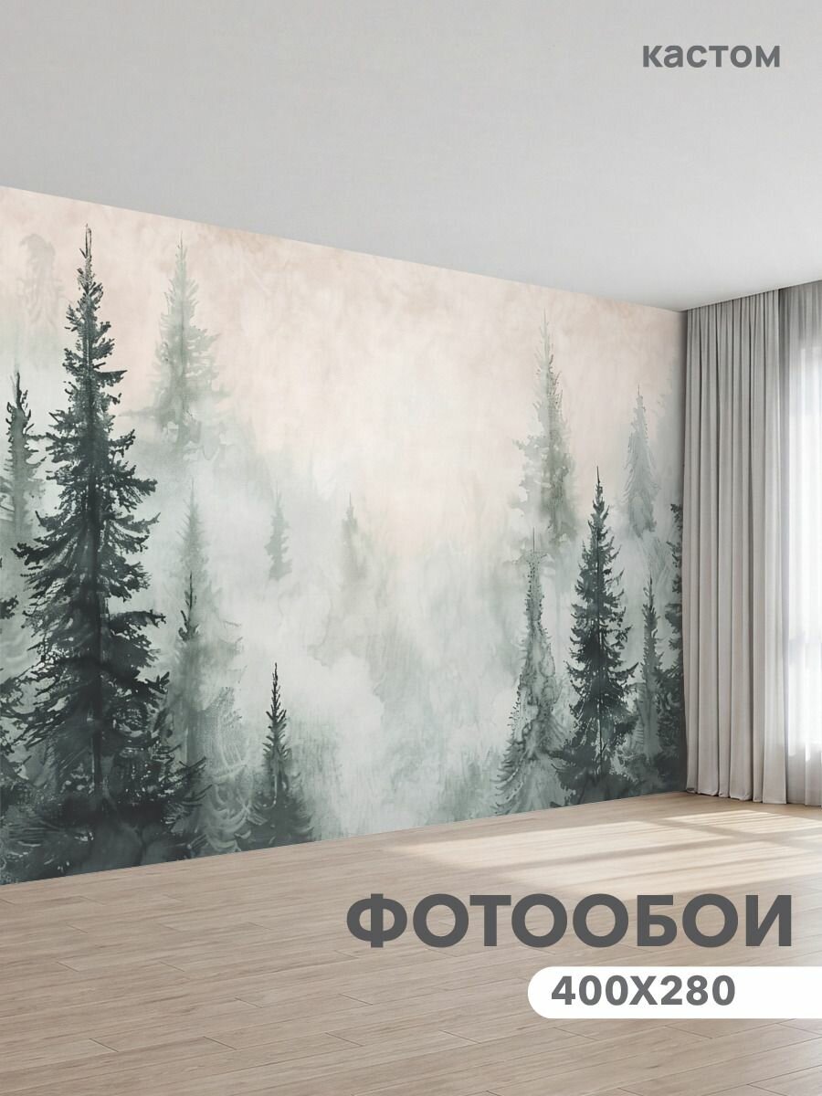 Фотообои на стену флизелиновые 3d Лес 400х270 см