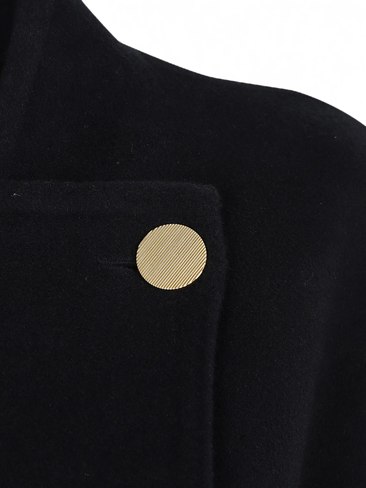Пальто Alberta Ferretti Belted button-detail coat, размер 42, black — фото 1