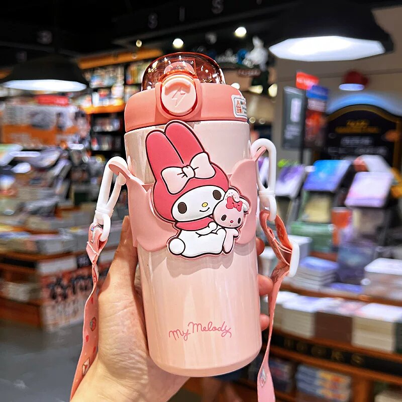 Sanrio Май Мелоди нержавеющая сталь детский термос с трубочкой