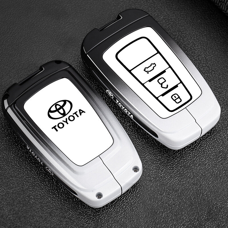 Ключевой чехол для Toyota Prado 2024 стиль Ф одинарная оболочка черный и белый совместимость с моделями 15/16/18/19