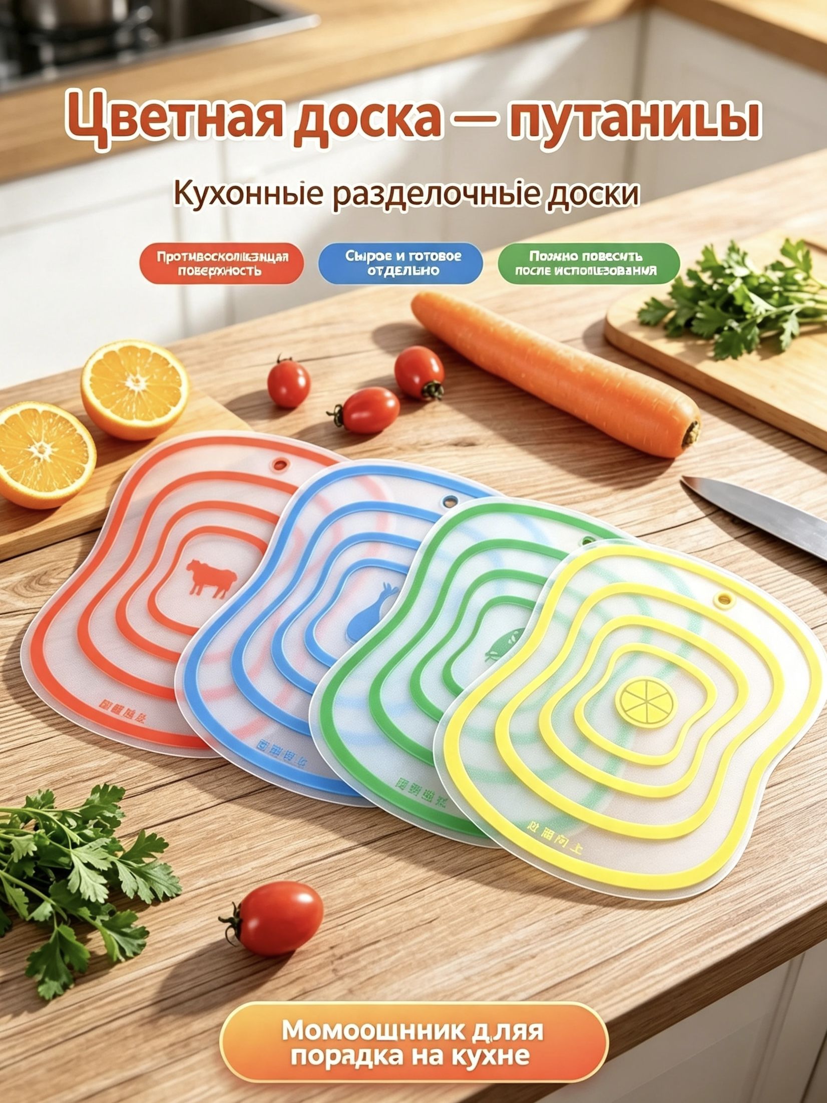 Сувенирная разделочная доска, 30 см х 23 см, 1 шт