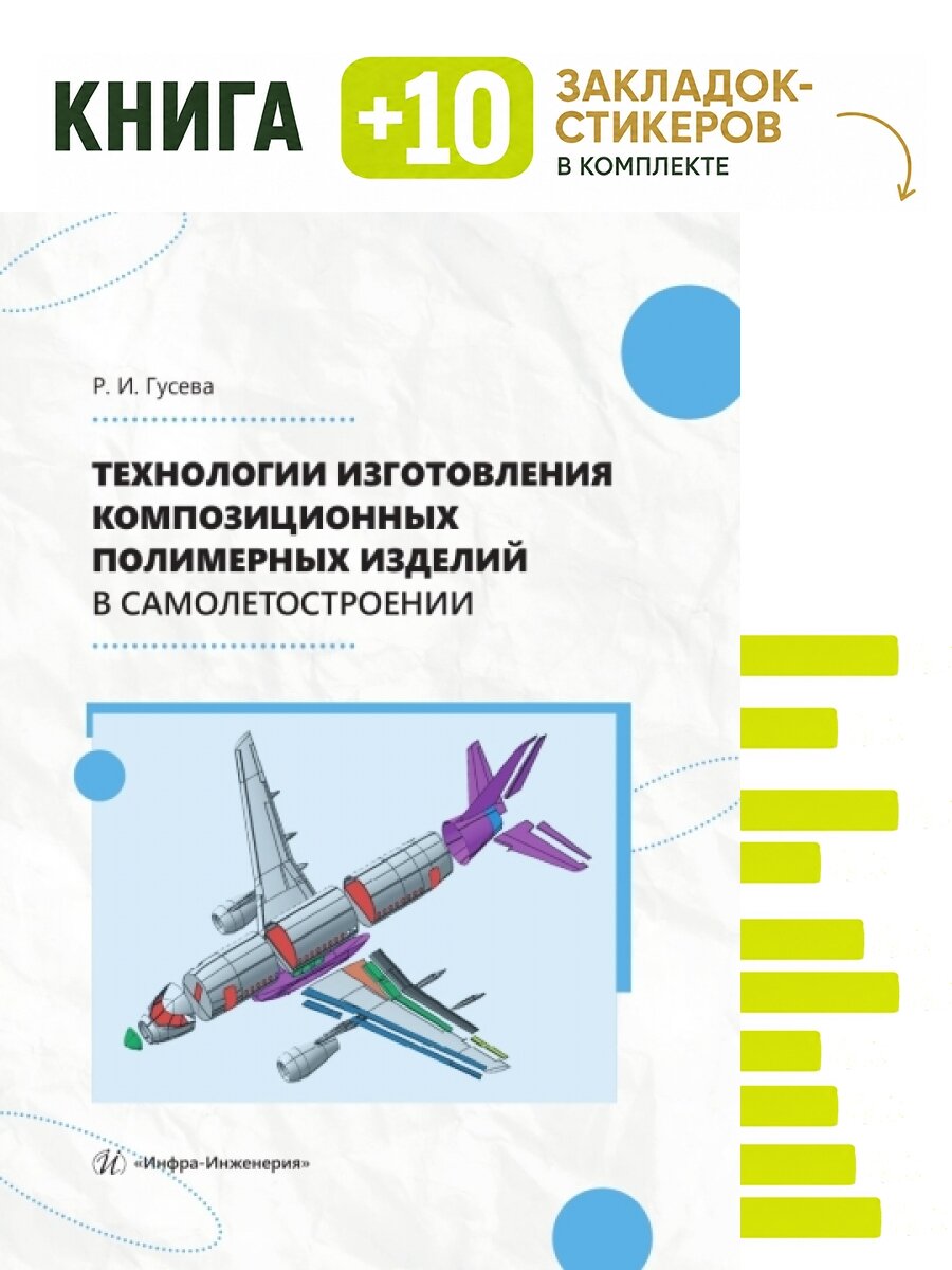 Технологии изготовления композиционных полимерных изделий в самолетостроении. Комплект: книга + 10 закладок-стикеров