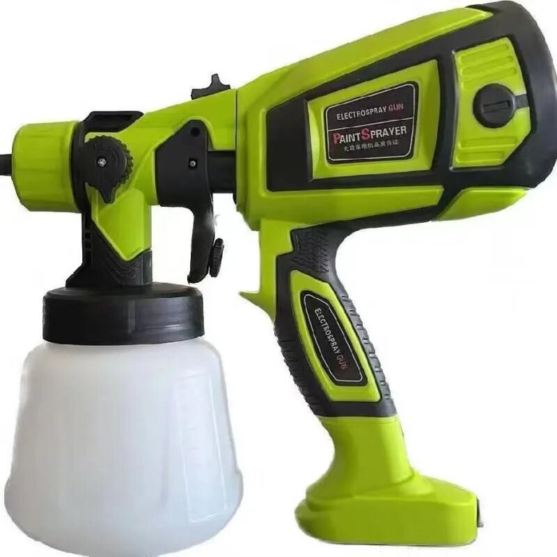 Электрический краскопульт Paint Sprayer, ручной распылитель для краски, высокая мощность, регулируемый поток, для ремонта, покраски стен, мебели, бытовой и строительный инструмент