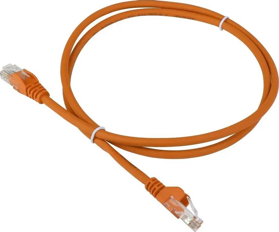 Патч-корд LanMaster вилка RJ-45, вилка RJ-45, кат.6, LSZH, 1м, оранжевый