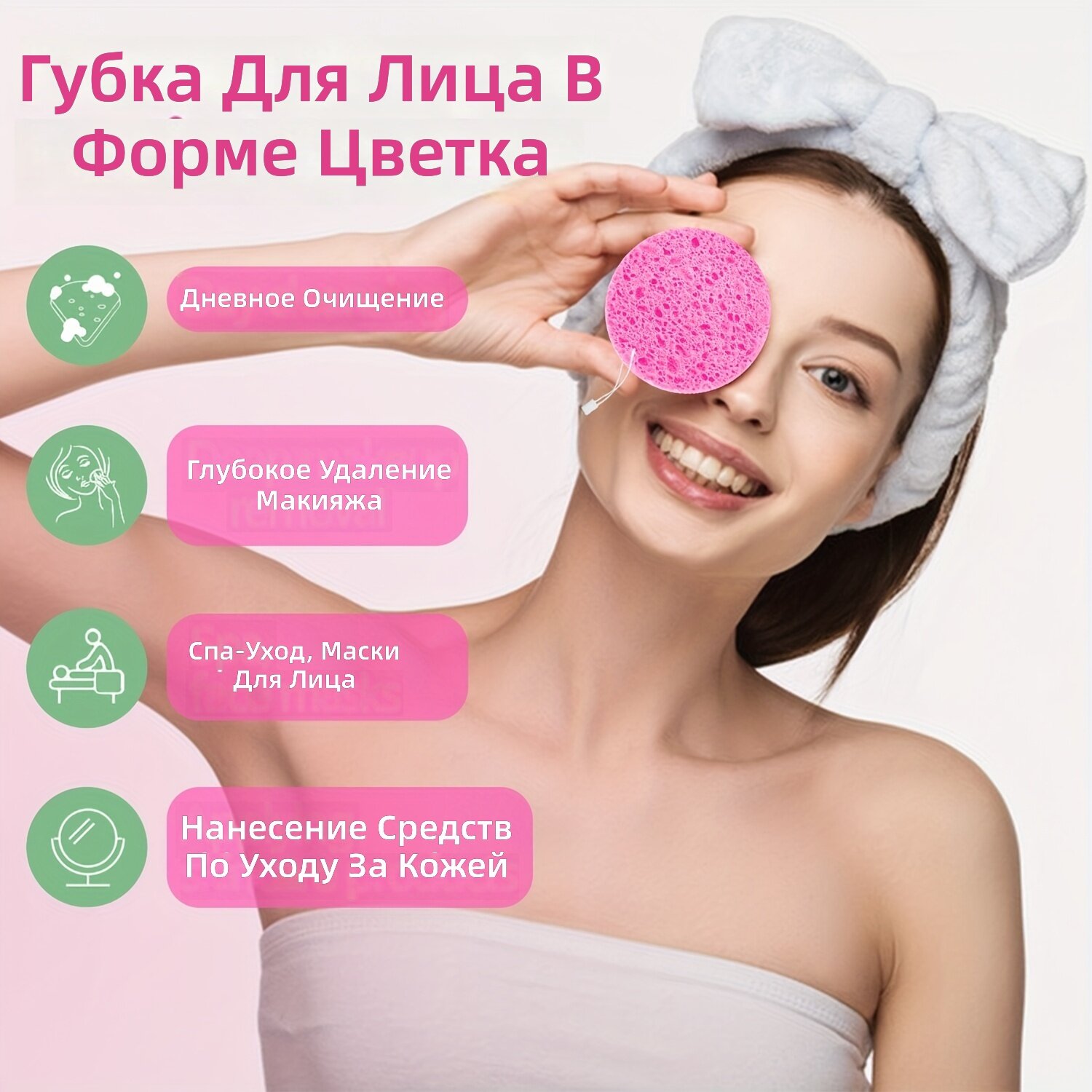 Сжатые спонжи для лица 20 шт, фиолетовые, без отдушек, для глубокого очищения, массажа и отшелушивания, подходят для всех типов кожи, для дома и путешествий
