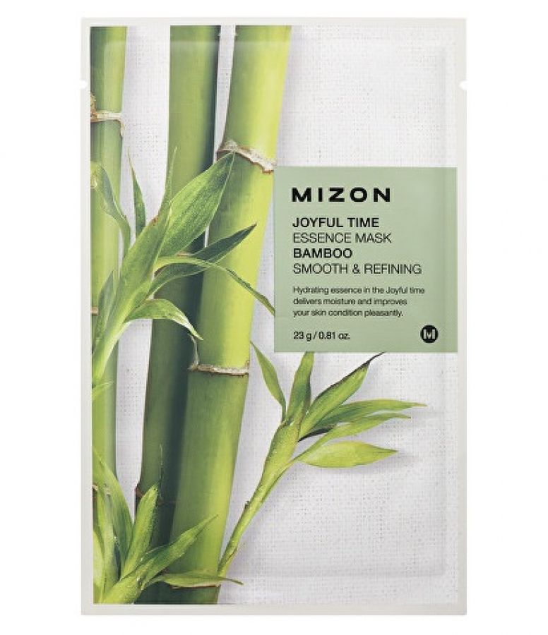 MIZON Тканевая маска для лица с экстрактом бамбука 23г. Joyful Time Essence Mask Bamboo.