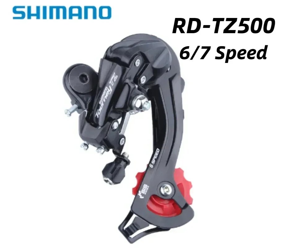 Механический задний переключатель Shimano Tourney TZ500 черный 6/7/18/21 скоростей для RD-TZ500 Eye