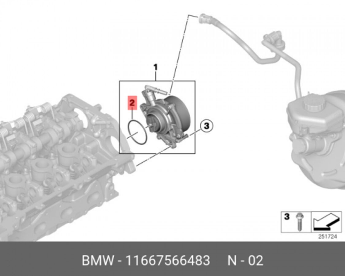 Прокладка Вакуумного Насоса Mini R56 (2005>)/ R57 (2007>) (BMW 11667566483)
