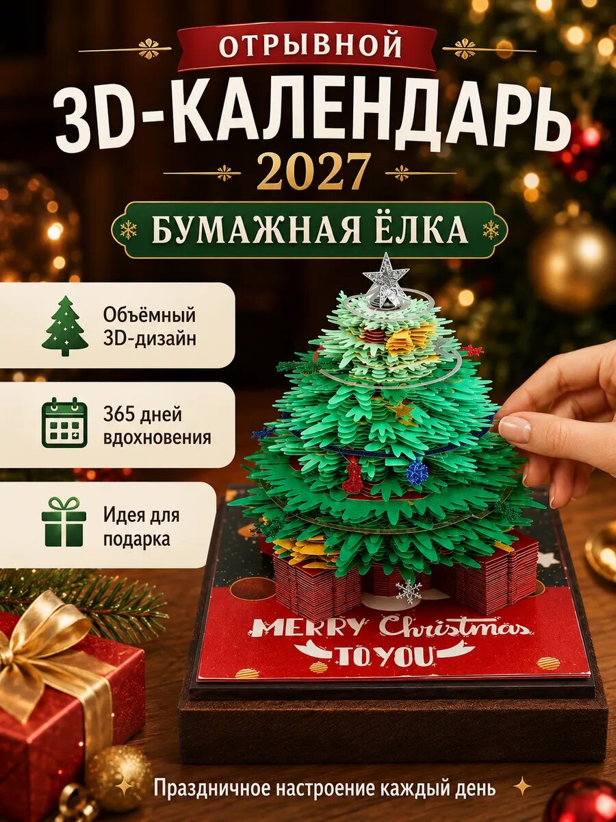 Календарь отрывной 3D 2027 хогвардс