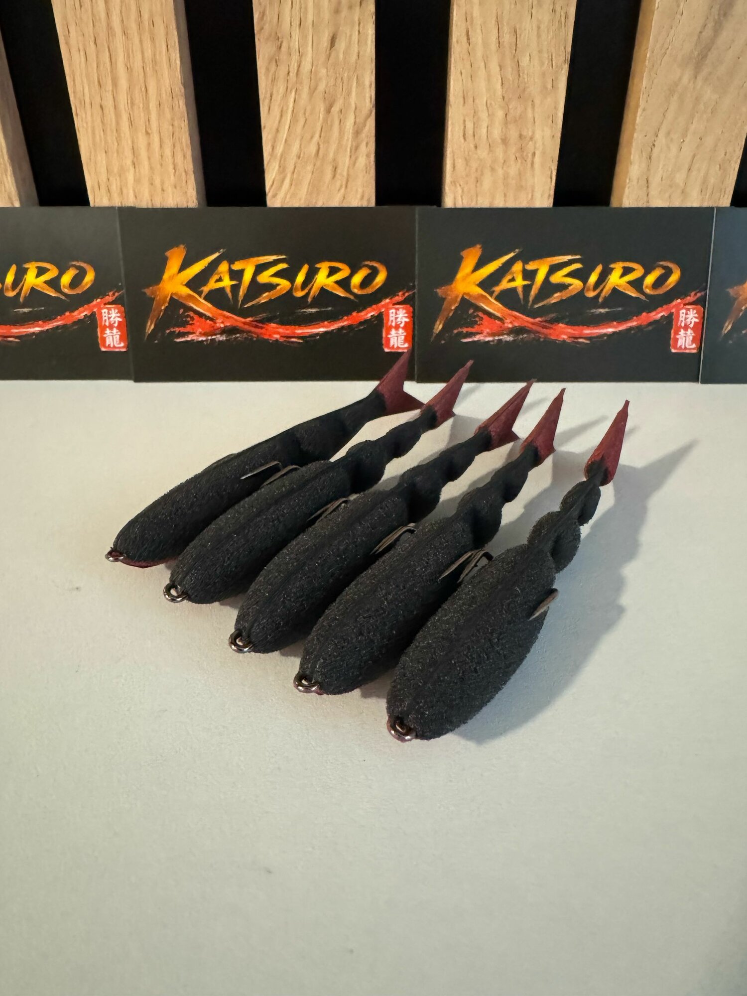Поролоновая рыбка для рыбалки Katsuro(2гр, 10мм) набор 5 шт, цвет черный