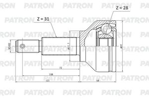 Шрус Нар. Ford Transit 13- (PATRON PCV2179)