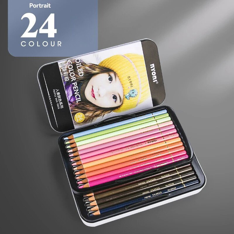NYONI Цветные Карандаши Масляные 24-120 Цветов 24 Colors Oily A