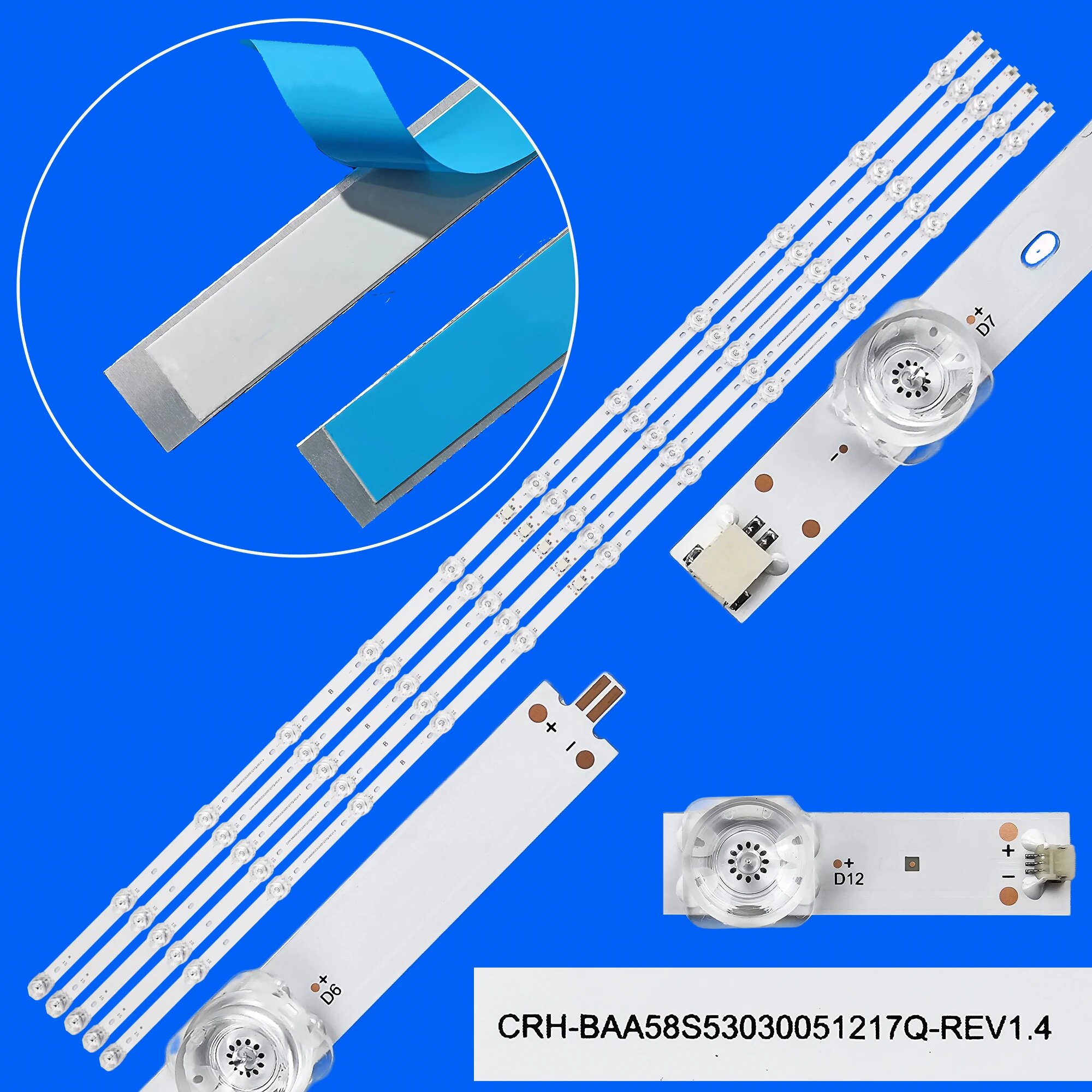 Светодиодная лента подсветки для HAIER 58 Smart TV S5 Pro Haier 58 Smart TV S5 H58S5UG CRH-BAA58S53030051217Q-REV1.4